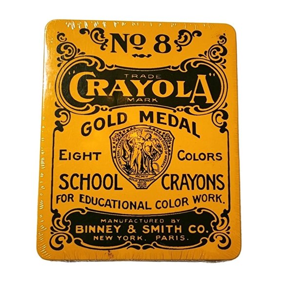 Crayola | Office | 200 Y2k Vintage Crayola Gold Metal Tin Crayons ...